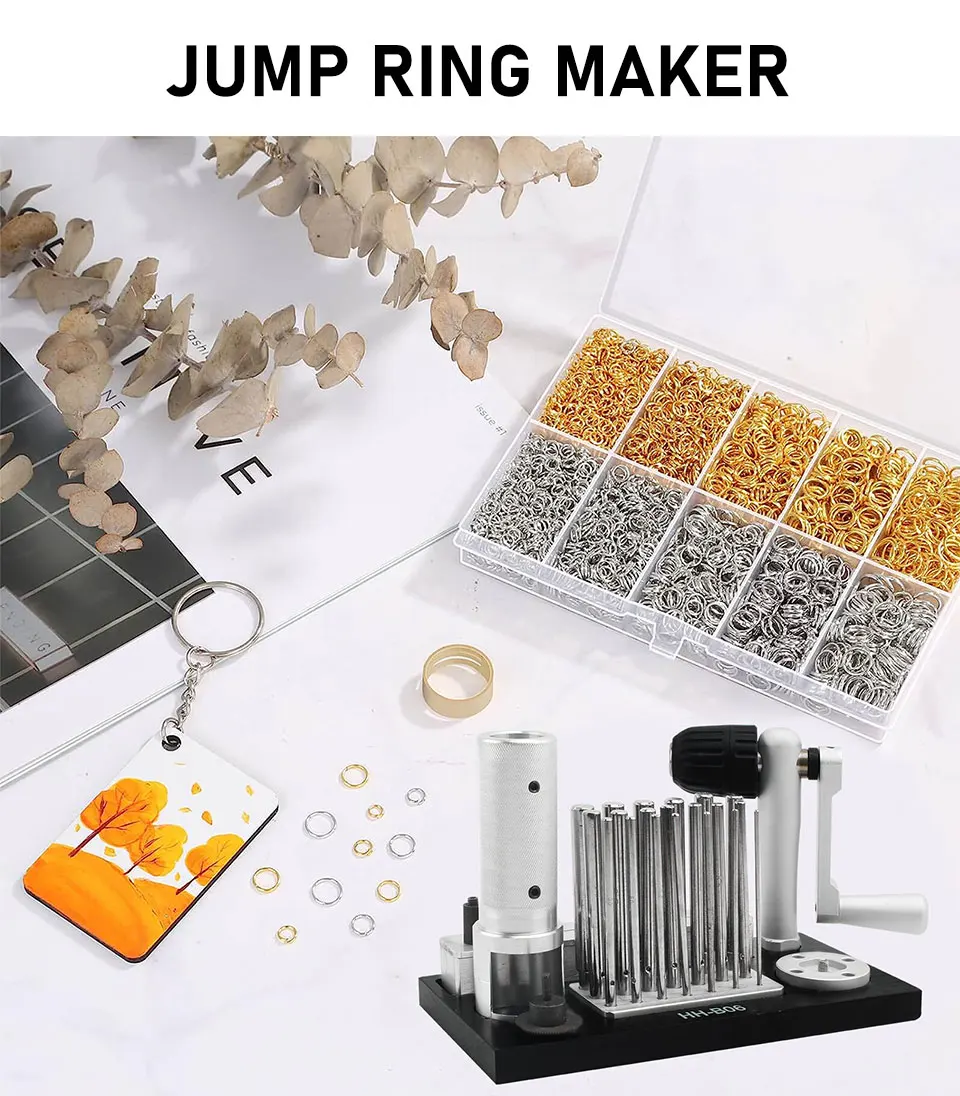 Stainless Steel Manual Jump Ring Maker - 20 Mandrel Accessory for ...