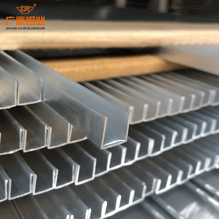 Custom Aluminum U Profile Glass Railing U Channel Base For Frameless ...