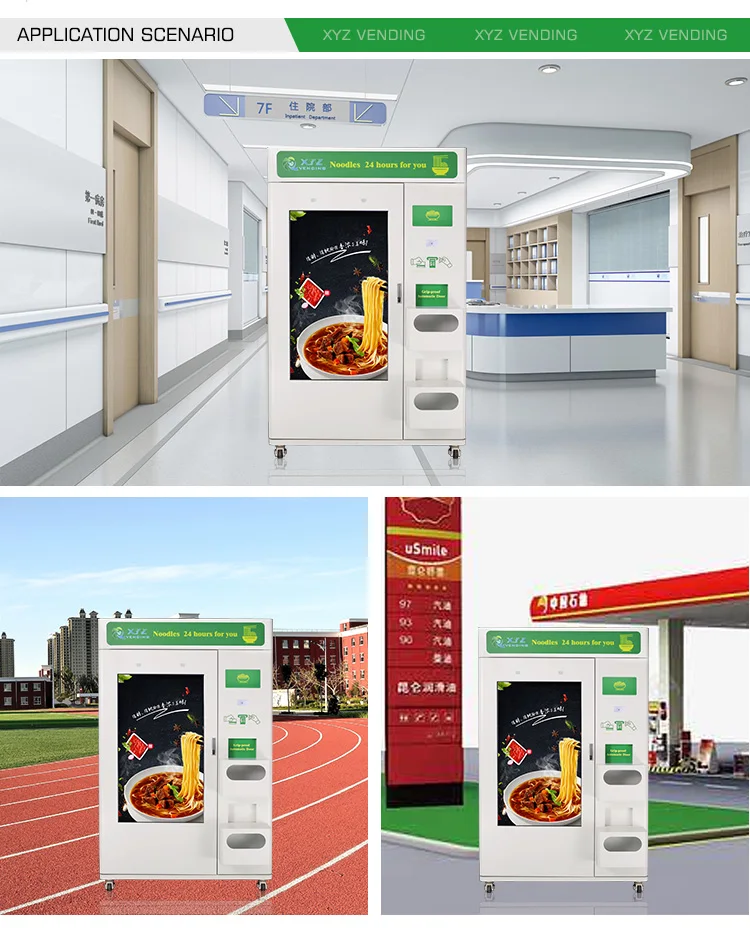 55 Inch Touch Screen Ramen Vending Machine - Instant Noodles