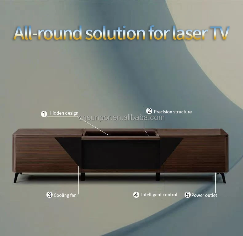 Sunpor Smart Laser TV Cabinet - Perfect for Ultra Short Throw Projectors