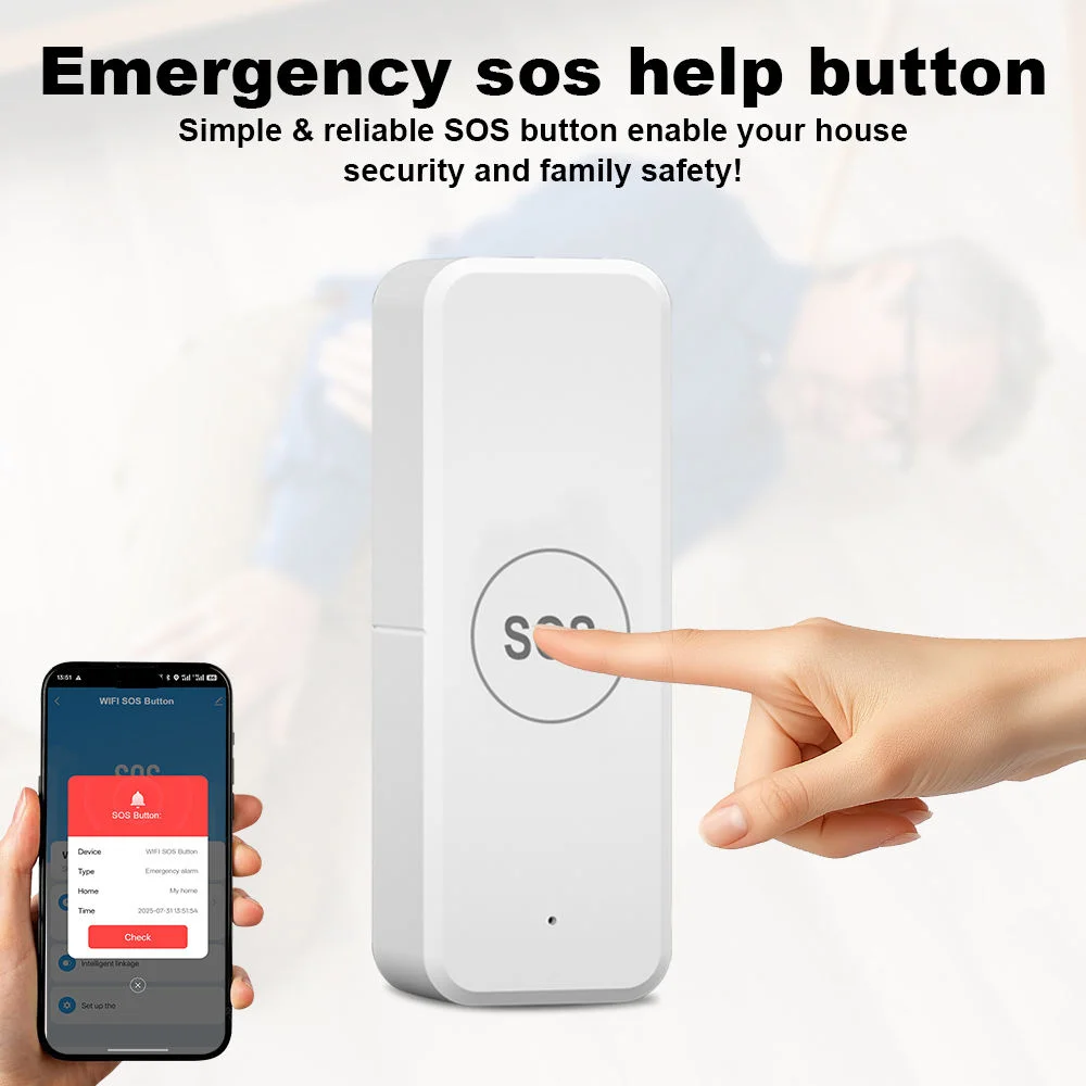 Tuya WIFI SOS Button for Elderly People Home Emergency Button Emergency ...