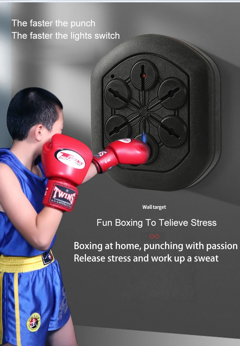 YUNPAO 2024 Smart Music Boxing Training Machine Wall Target Led Lighted ...
