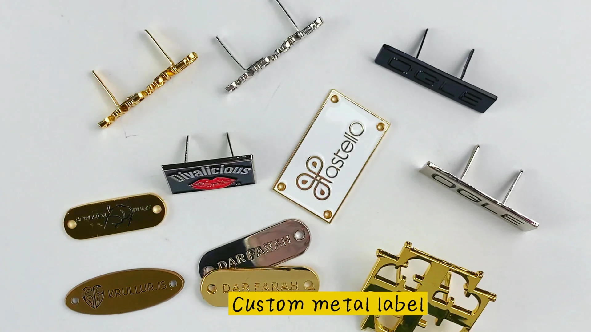 Top Quality Plate Logo Sticker Adhesive Gold Plated Metal Letters Logos ...