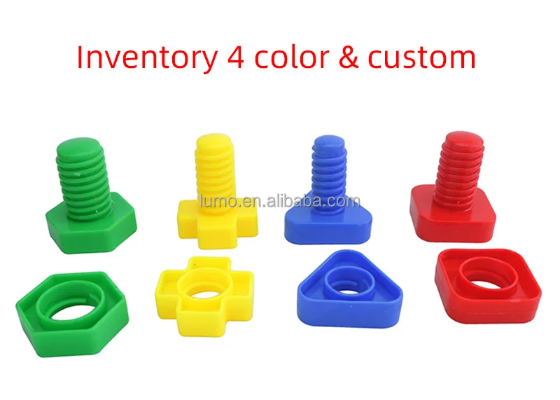 Nuts And Bolts Set Montessori Autism Educational Toys,Different Shapes ...