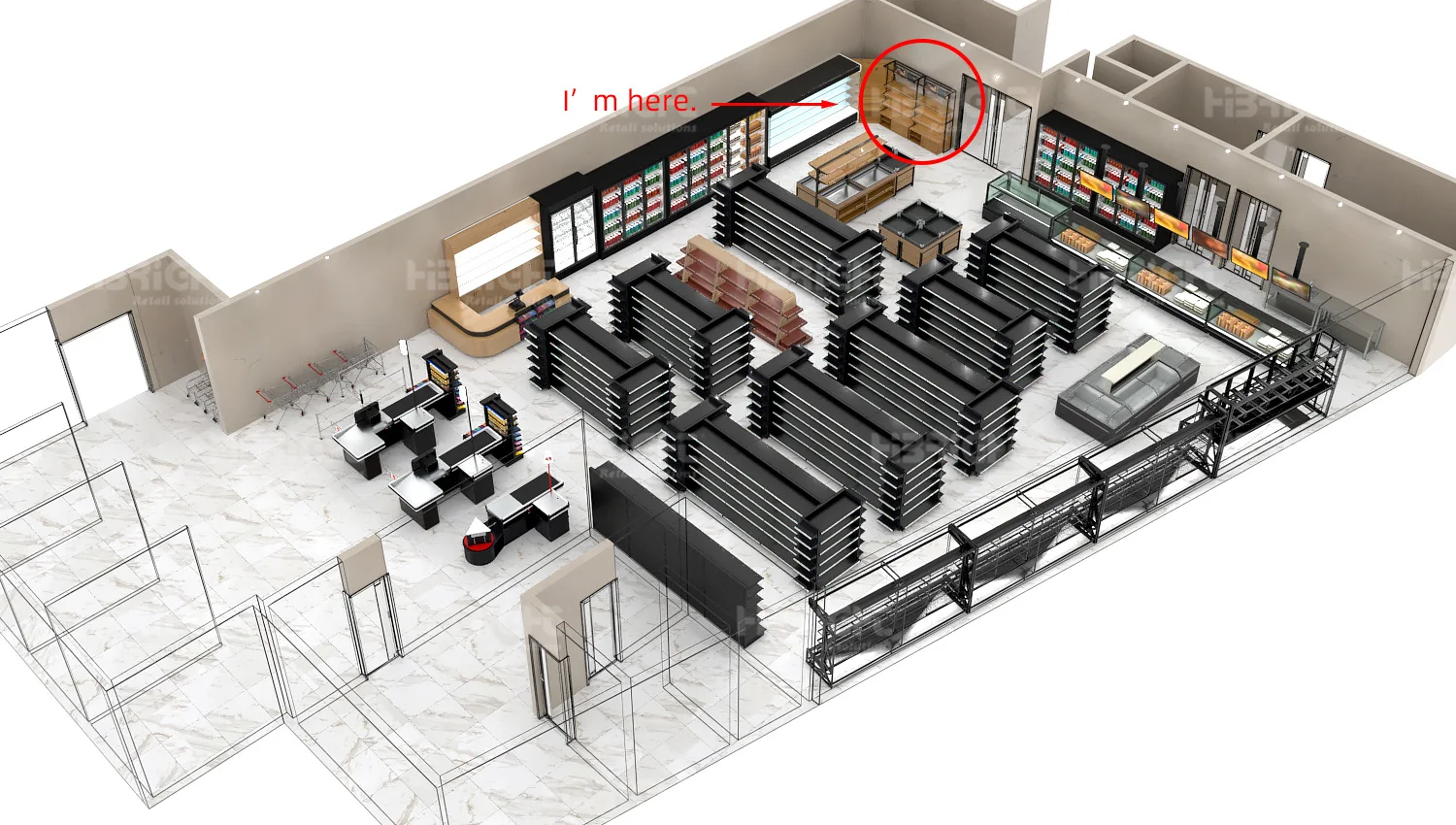 Customized Fruit Display Stand - Enhance Your Grocery Store