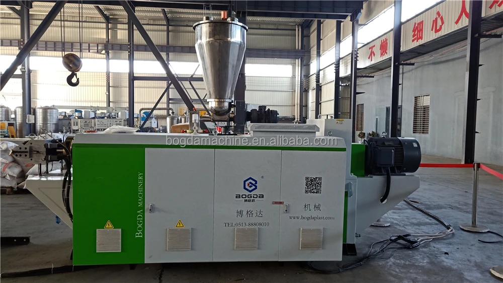 Conical Twin Screw Plastic Pvc Upvc Pipe Extruder Machine Plant - Buy ...