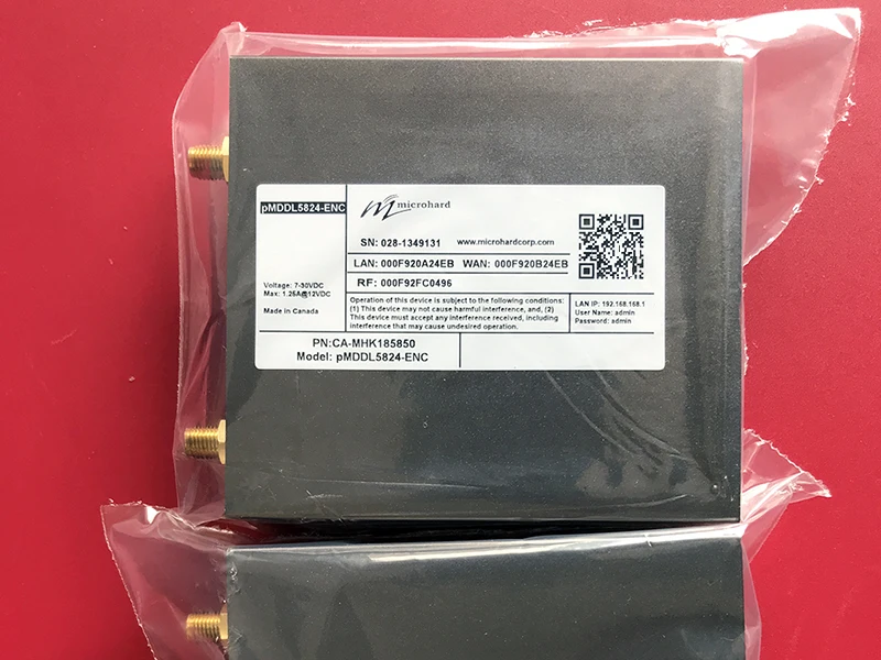 Microhard UAV Radio Modems Pmddl5824-Enc MHK185850 - 1W Enclosed Data Link