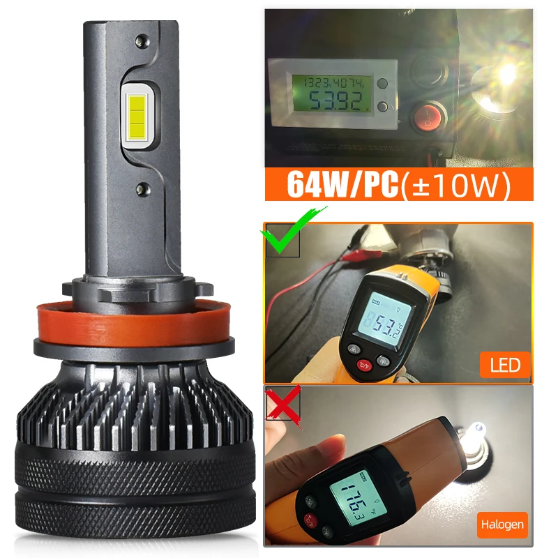 Other Faros Luces Led Lamp H7 H4 H11 130w 4300k Super Bright H8 9005 9006 Turbos Auto Lighting ...