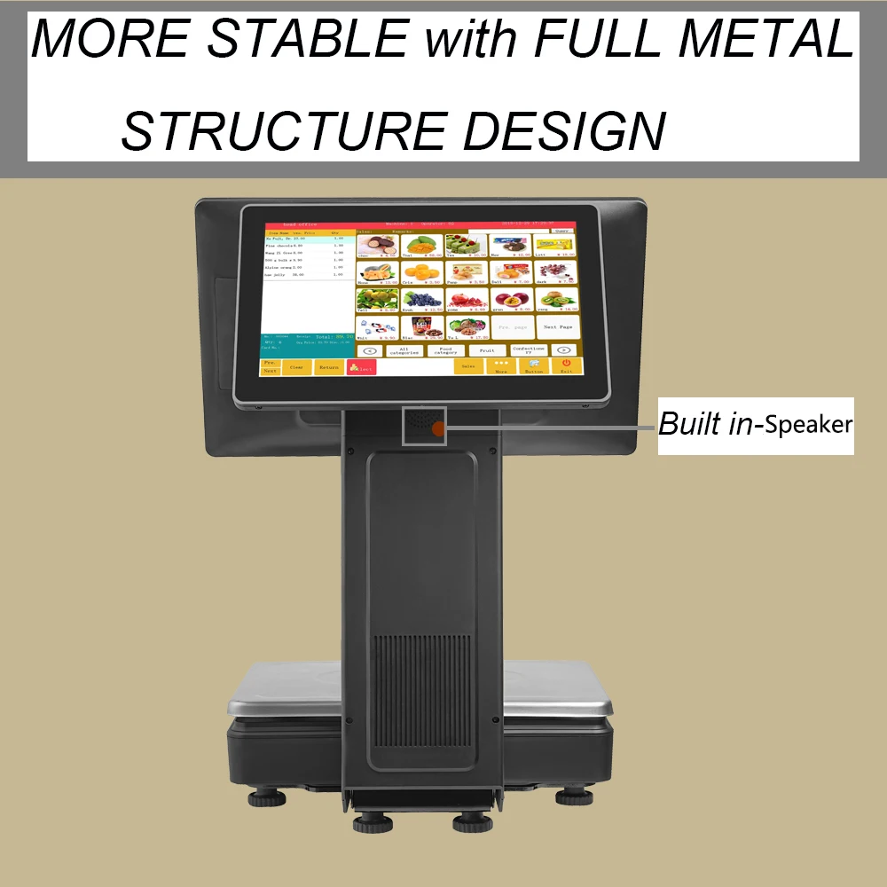 Digital Commercial Built In Printer All In One Touch Screen 15.6 Inch ...