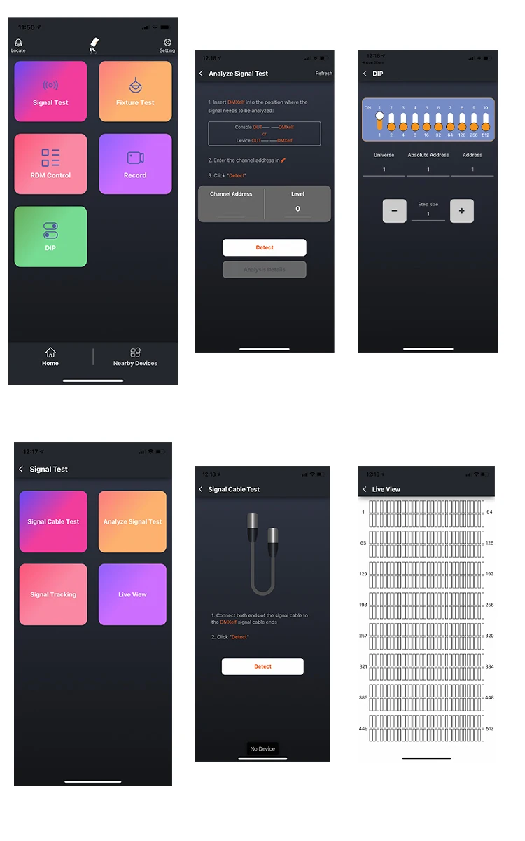 Dmxelf Control Analyze Test Tool - Multi Function DMX Tester
