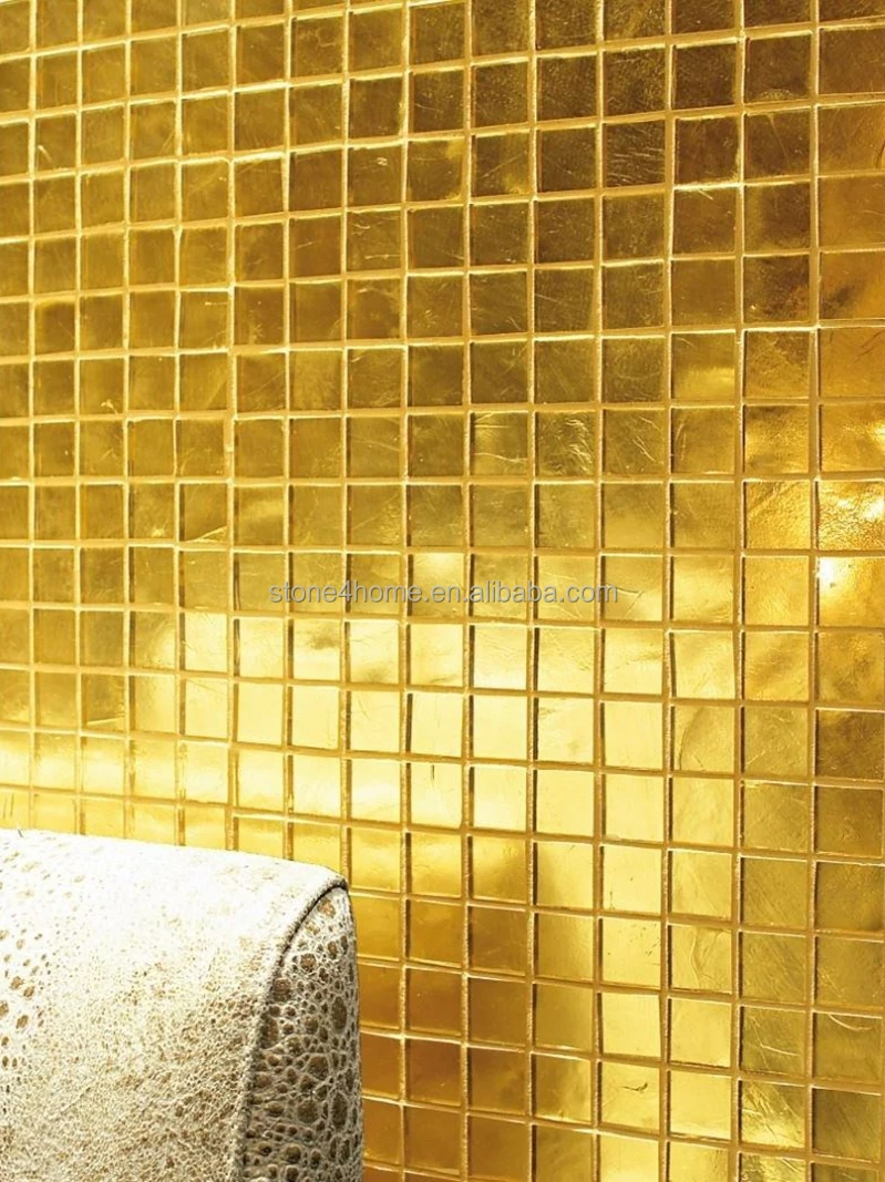 24K Gold Mosaic Tile Loose Chips for DIY Backsplash - Contemporary Wall ...