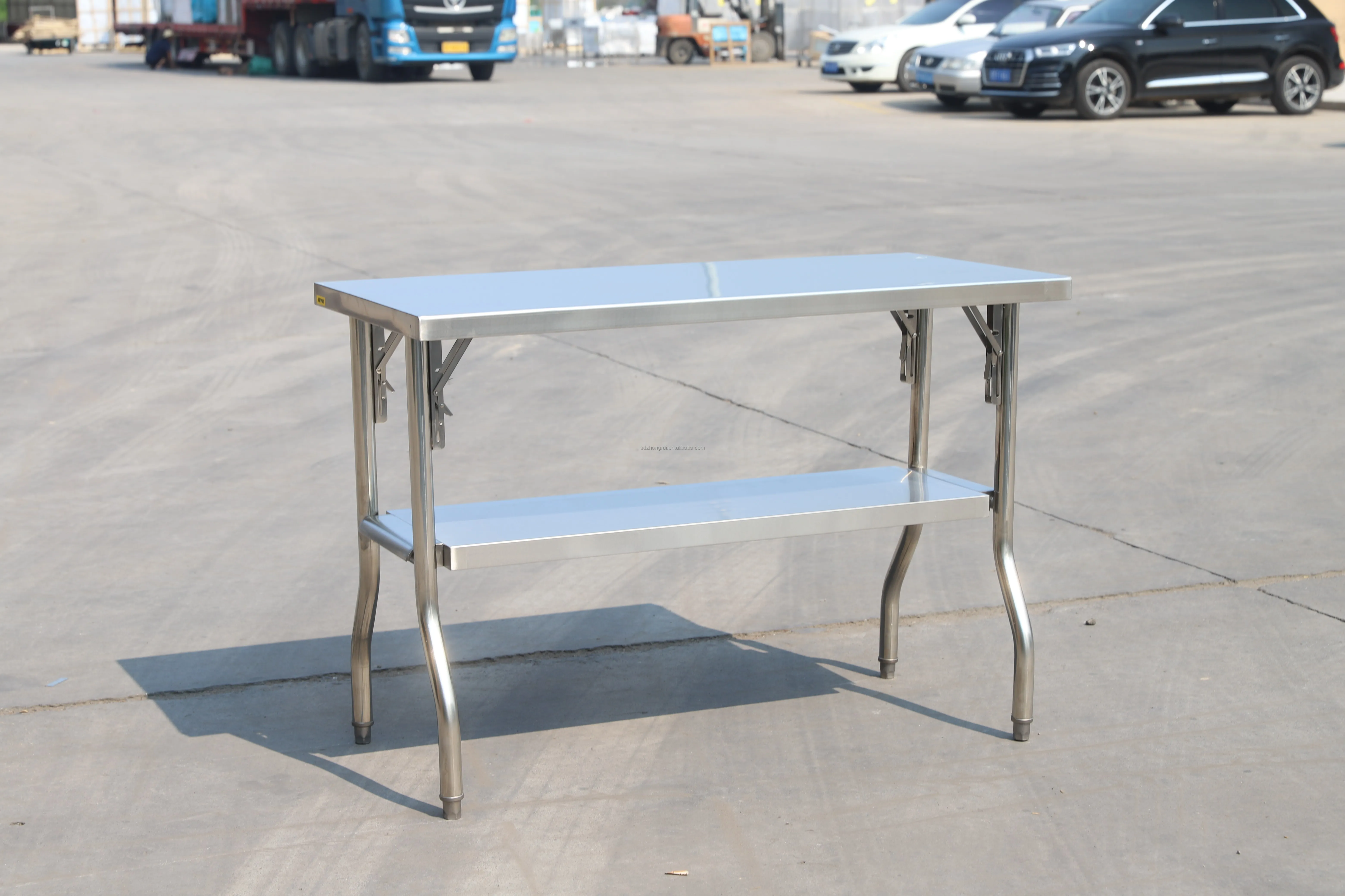 Stainless Steel Kitchen Work Bench/standing Work Table With Splash ...