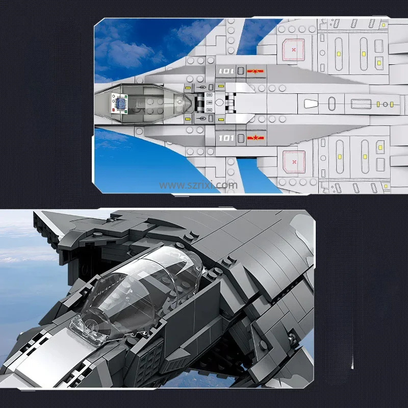 Jie Star 61057 - Military Army Fighter Jet Model DIY Set