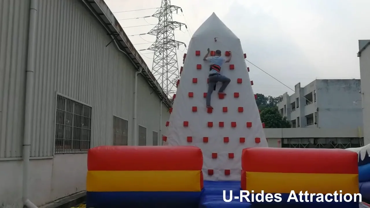 Outdoor Pvc Inflatable Climb Rock Hill Moutain Sport Game With Bouncing ...