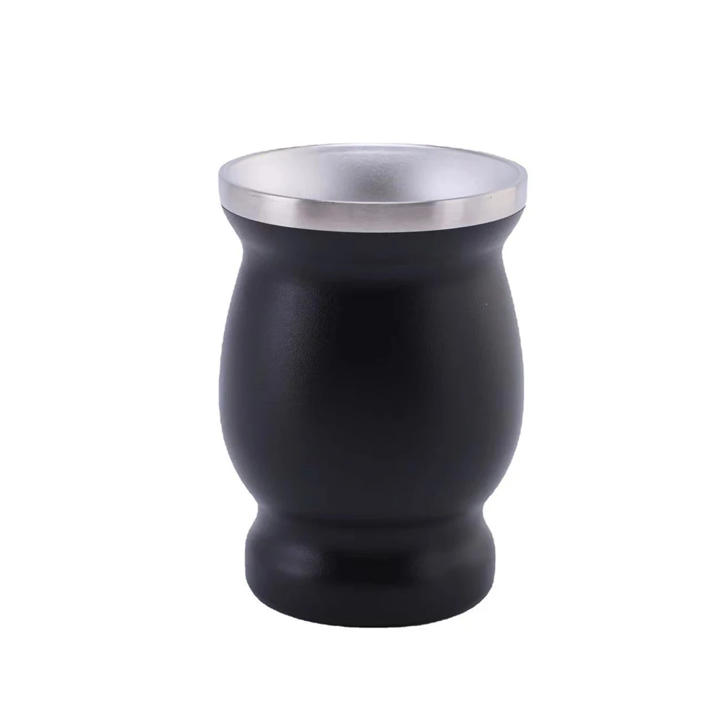 Wanto Double Wall Stainless Steel 8oz Yerba Mate Gourd Cup With ...