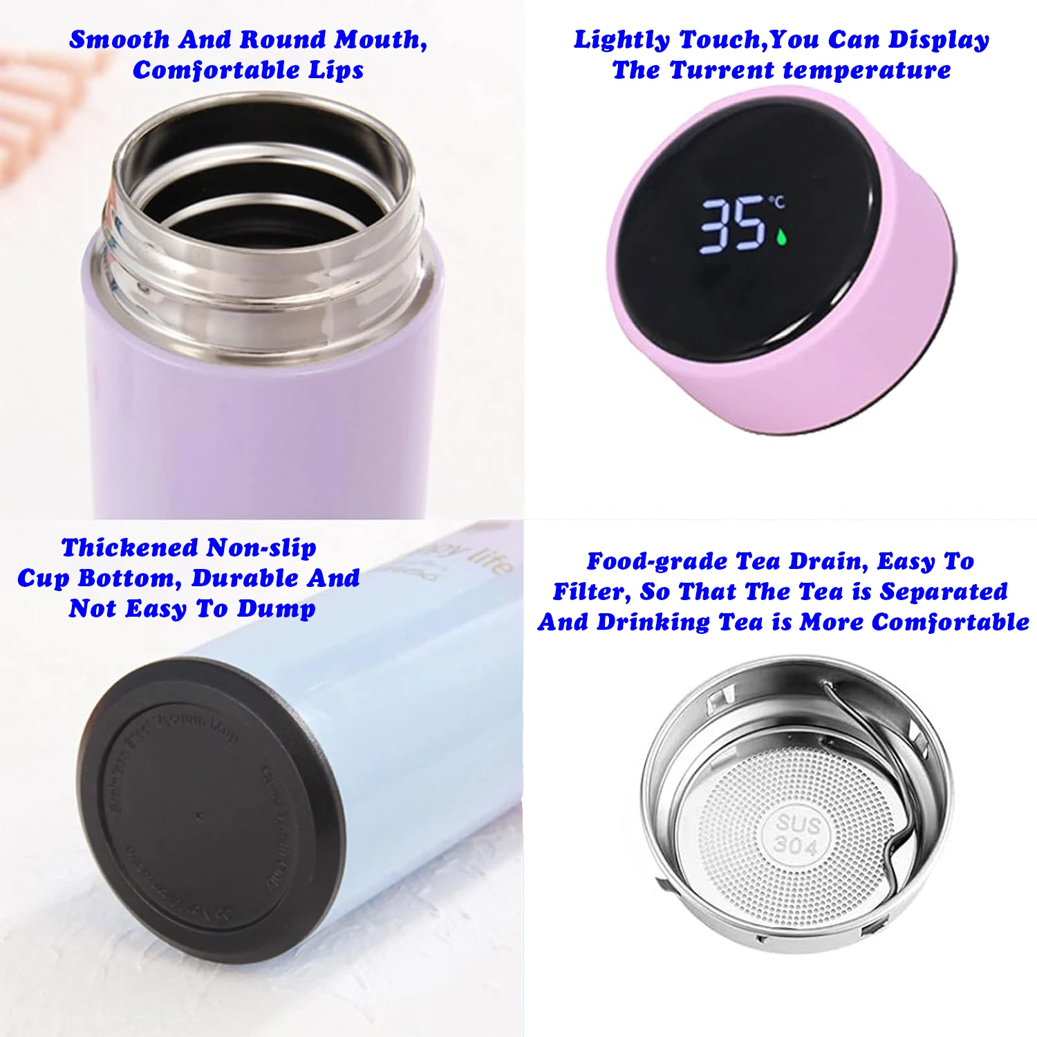 Smart Water Bottle - 500 ML Stainless Steel Vacuum Flask