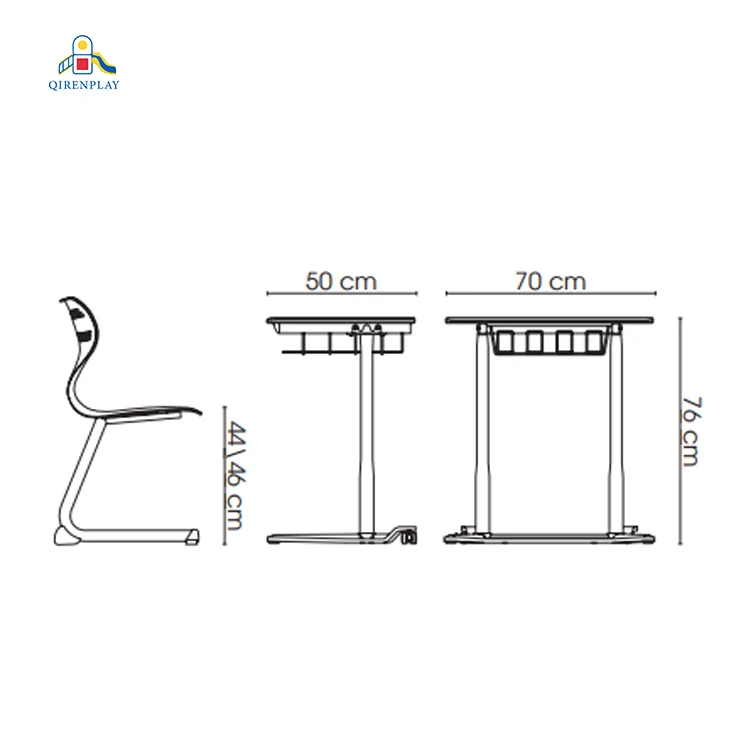 Modern Student Primary School Furniture Desk And Chair Adjusted Height ...