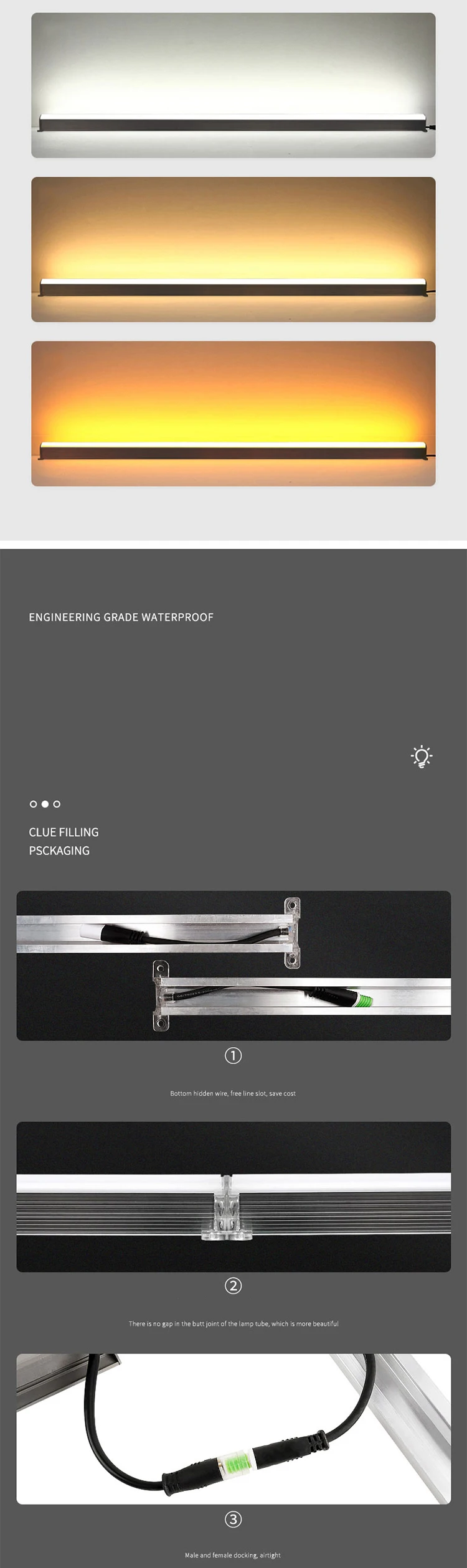 Smd2835 Bar Led Linear Light Aluminum Profile Hard Led Strip Light ...