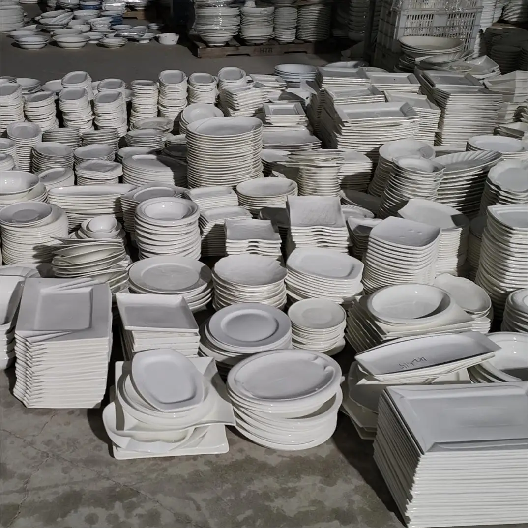 2024 New models crazy discount white ceramic plates dishes bowls cups ...