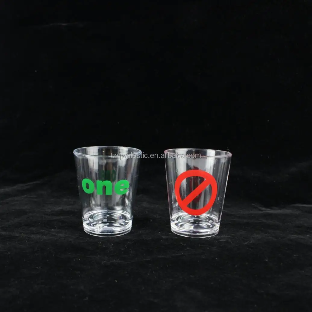 PS Transparent 2OZ Plastic Shot Cup for Promotion - Eco-friendly