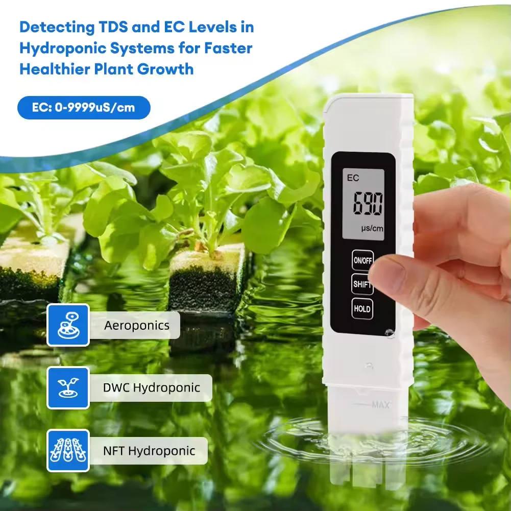3-in-1 TDS EC Meter Digital Water Tester with EC & Temp Readings for ...