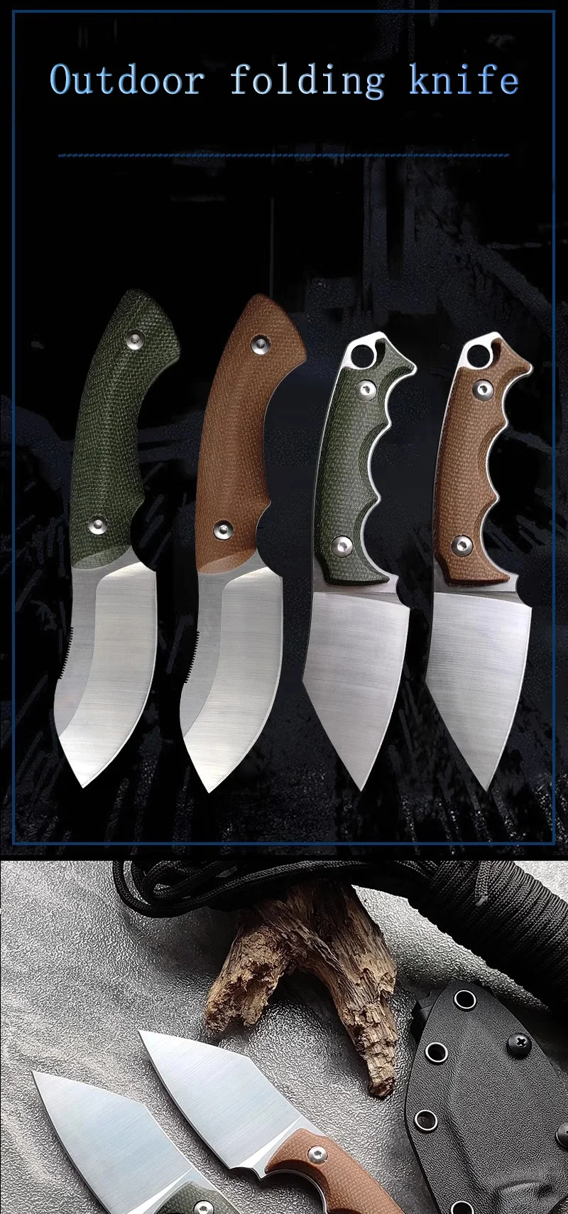 Versatile Survival Folding Tactical Knife Multi Purpose Hunting Knife ...