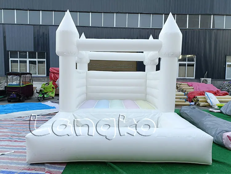 Pastel Color Bounce House with Ball Pit - Langko Inflatables