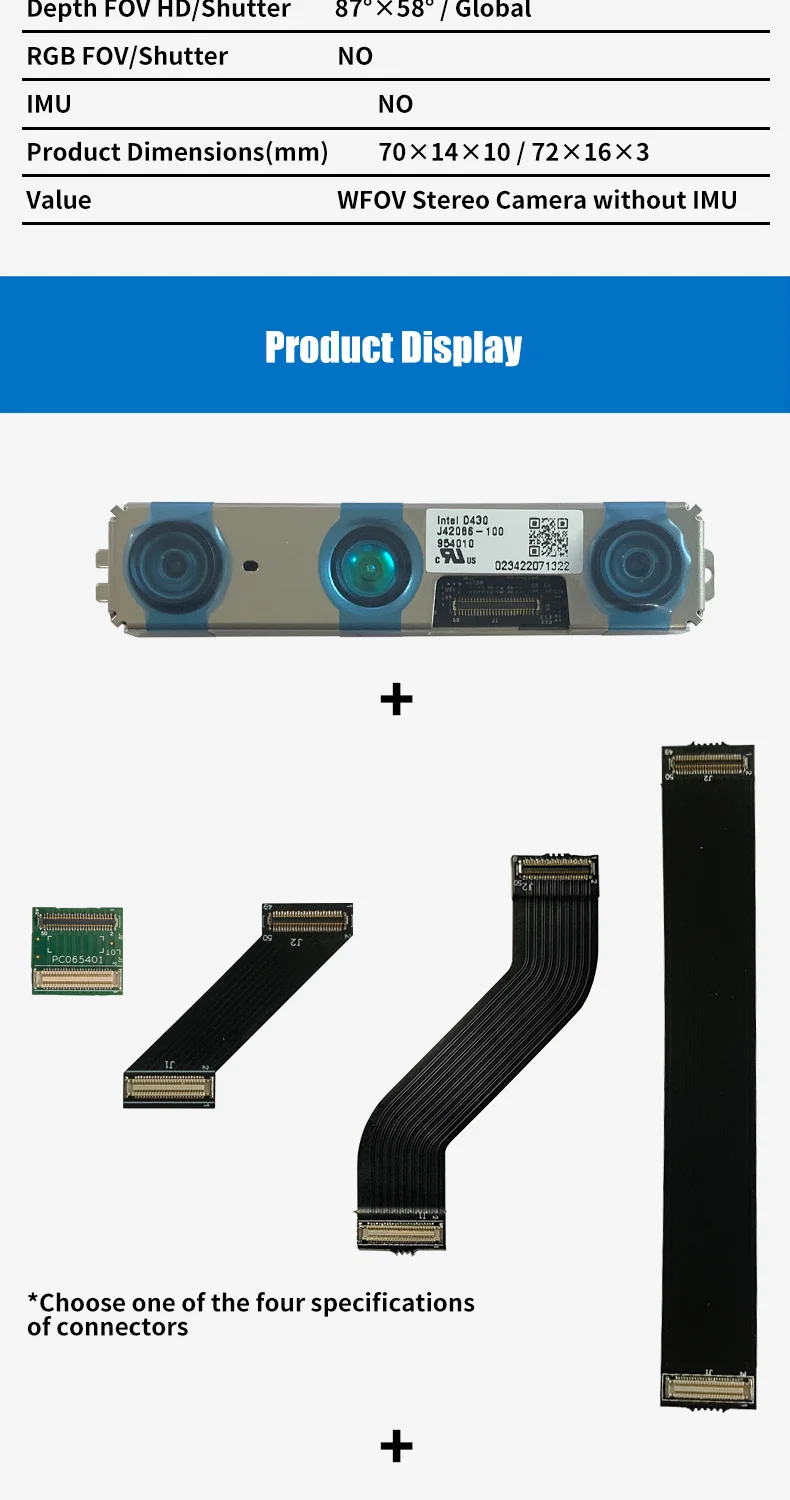 D430 Camera Module 3d Depth W/usb Port For Ai Development Robot Diy ...