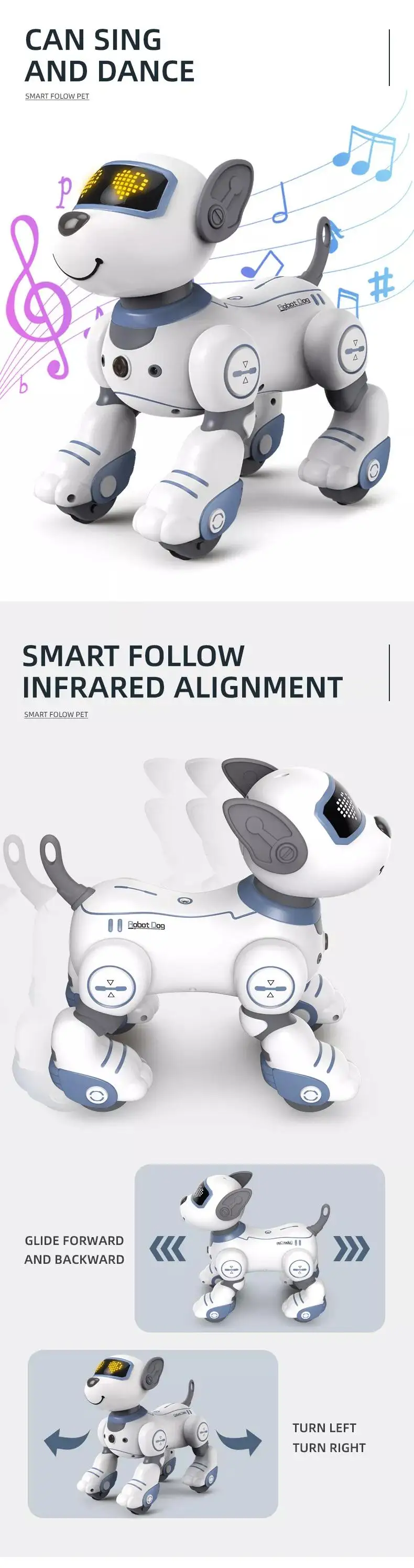 2023 Touch Interaction Programming Robotic Dog Electric Walking Stunt ...