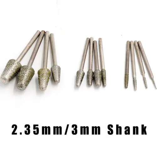 3mm/8mm Diatool Vacuum Brazed Diamond Grinding Bits Burrs Grinding ...