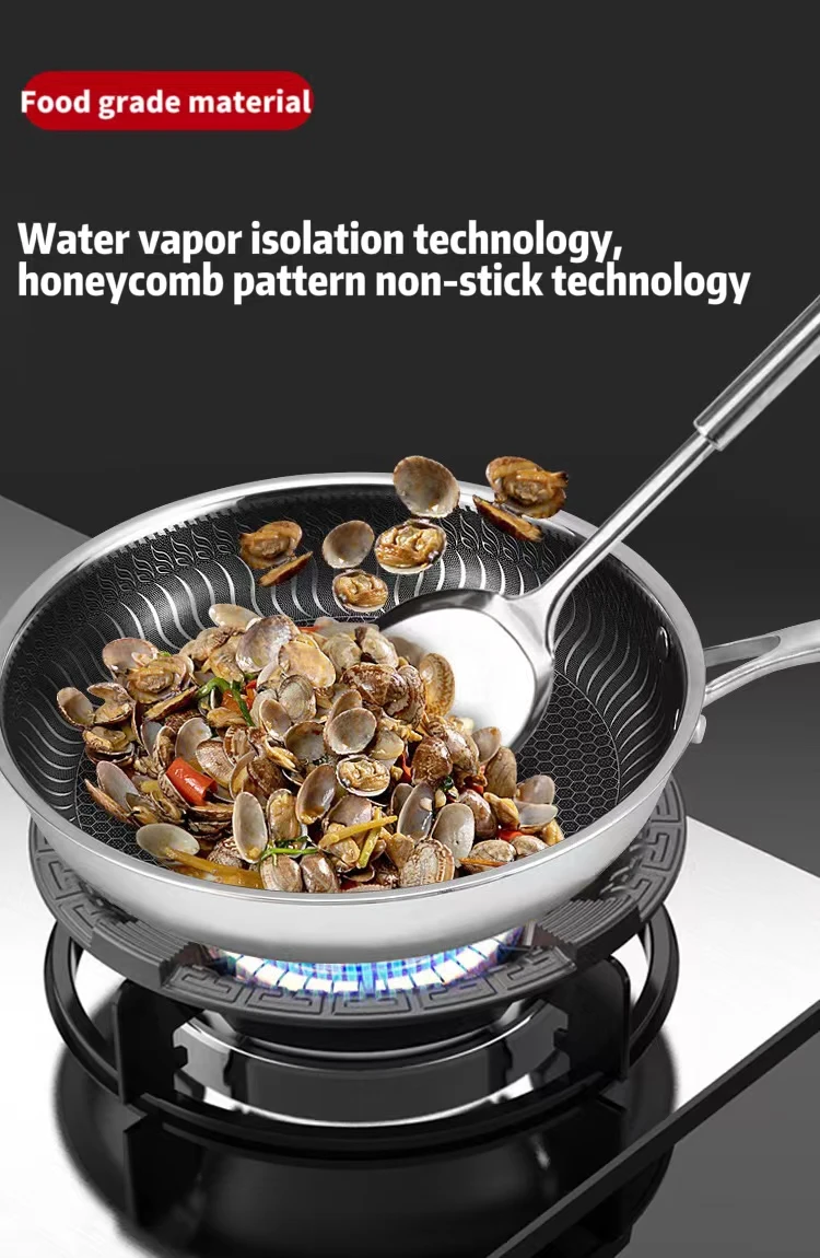 Wholesale Stainless Steel 316 Honeycomb Frying Pan Pancake Non Stick ...