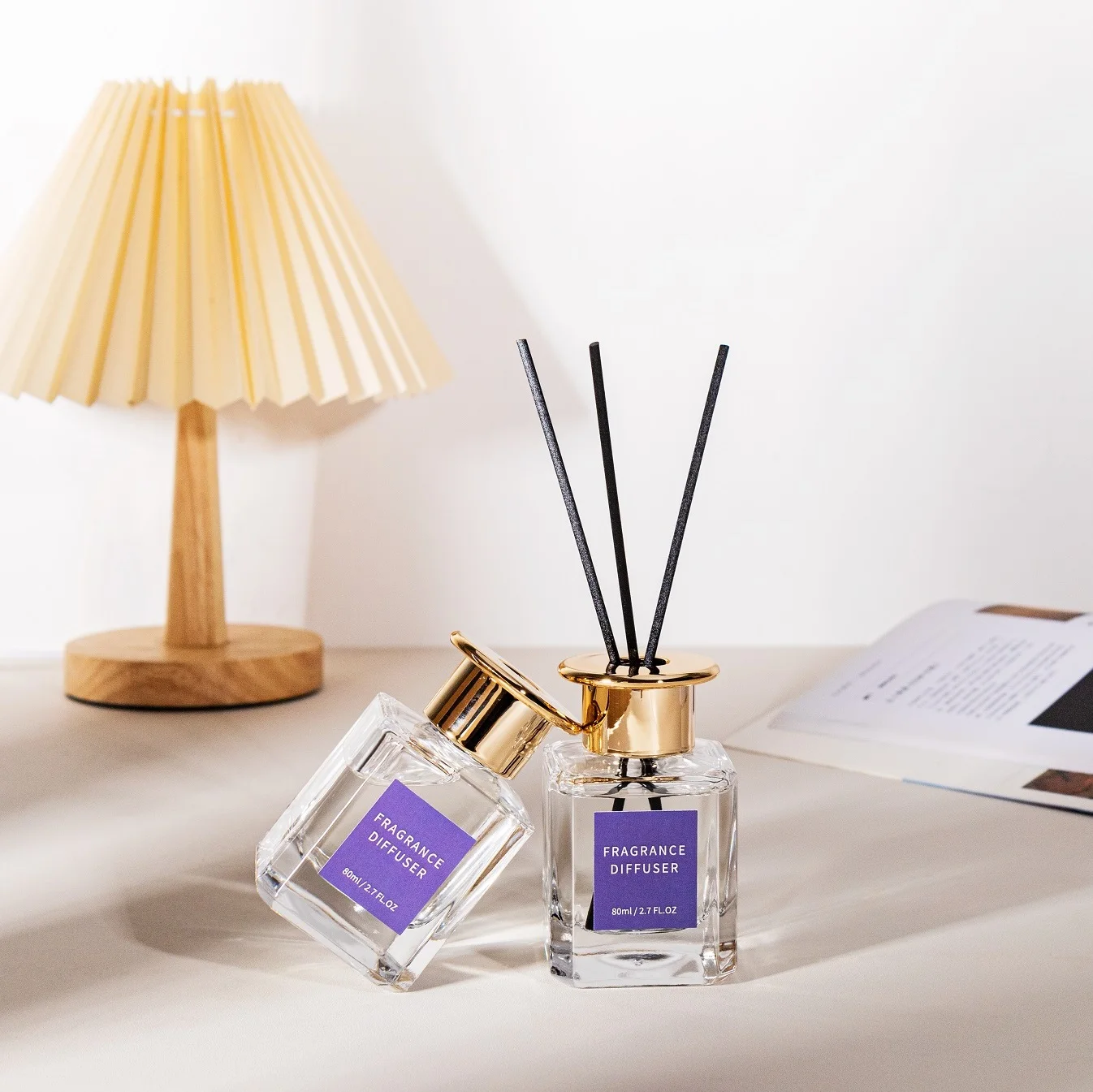 2024 New Bargain 80ml Flameless Alcohol Free Reed Diffuser Home Decor ...