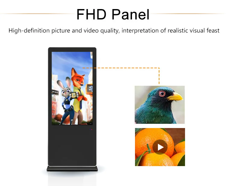 55inch Free Standing Vertical LCD Advertising Display Monitor