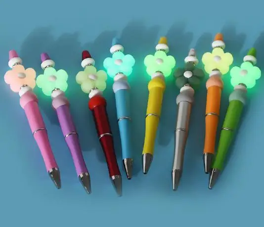 Wholesale Silicone Beads Charm Accessories Printed Blanks Ballpoint ...