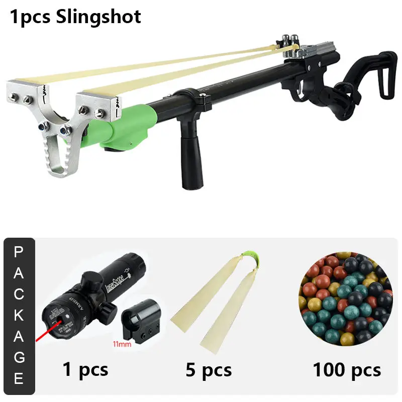 SYQT Black Slingshot - Powerful Telescopic Hunting Tool
