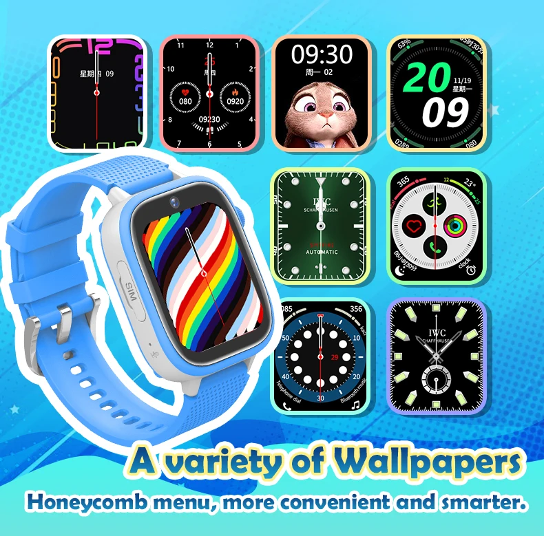 Kids Smart Watch Anti-Lost SOS Call GPS LBS Location 4G 2G Touch Screen ...