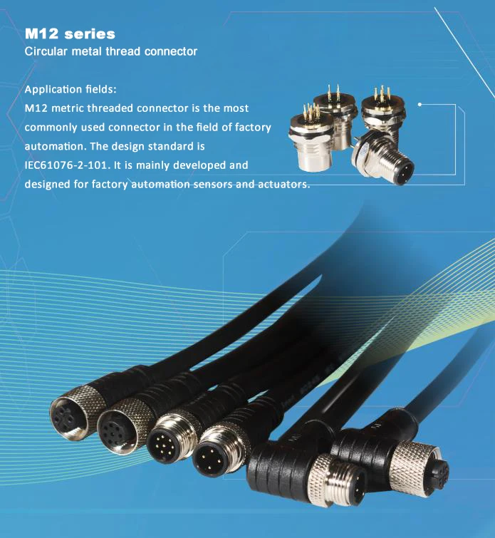 M12 Sensor Connector 4 Pin M5 M8 M12 M23 Connector Led Waterproof M12 Connector - Buy M12 Sensor ...