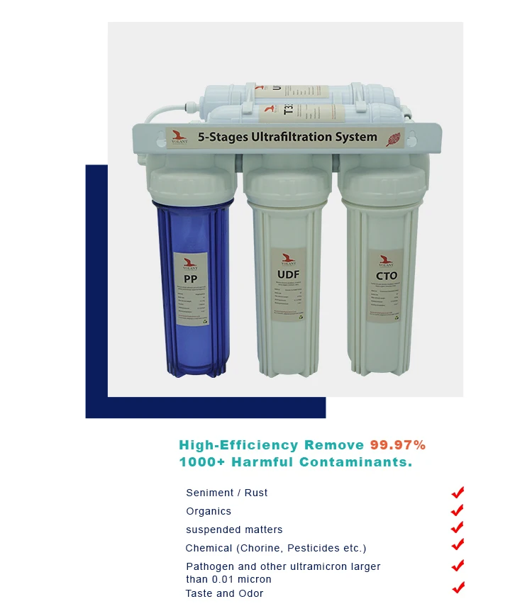 5-stages Ultra Filtration Water System For House Water Filter With 0.01 ...