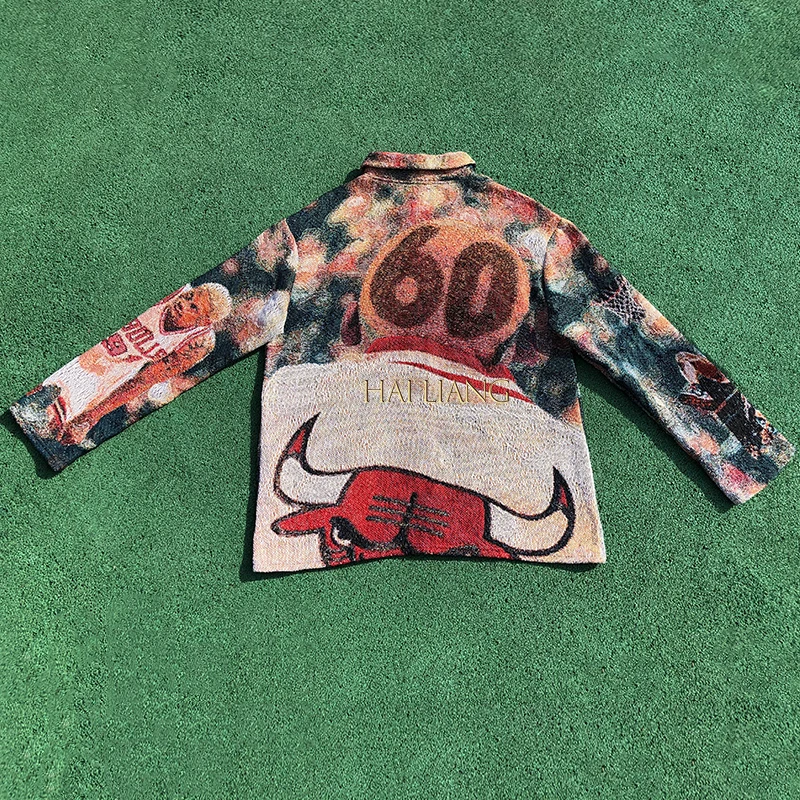 Custom Tapestry Zip Up Jackets Plus Size Men's Coats Thicken Warm ...