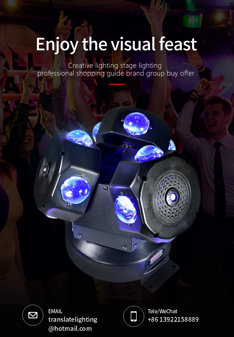 New Rg Laser Lights 12x10w Rgbw 4in1 Led Moving Head Beam Light Dmx512 ...