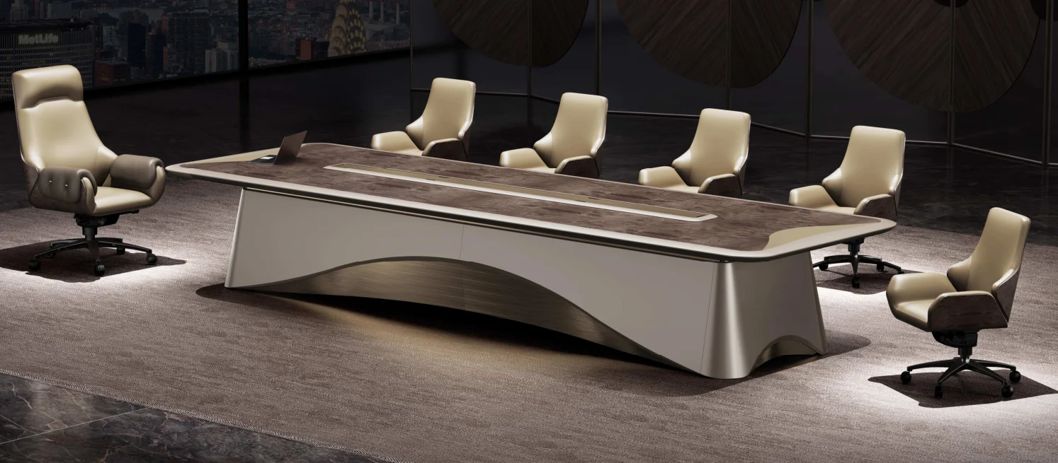 High-tech Modern CEO Boss Executive Table Office Design