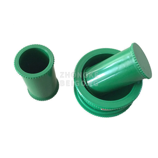 Green Color Detachable Cylinder Plastic Mold Concrete Cube Mould Dia ...