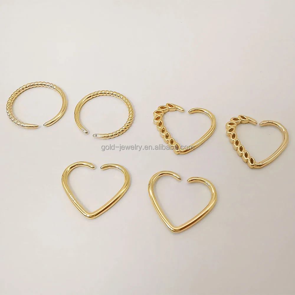 Classic Au585 14k Gold Jewelry Simple Hoop Earring Pure Yellow Gold Fine Jewelry Women Gift ...