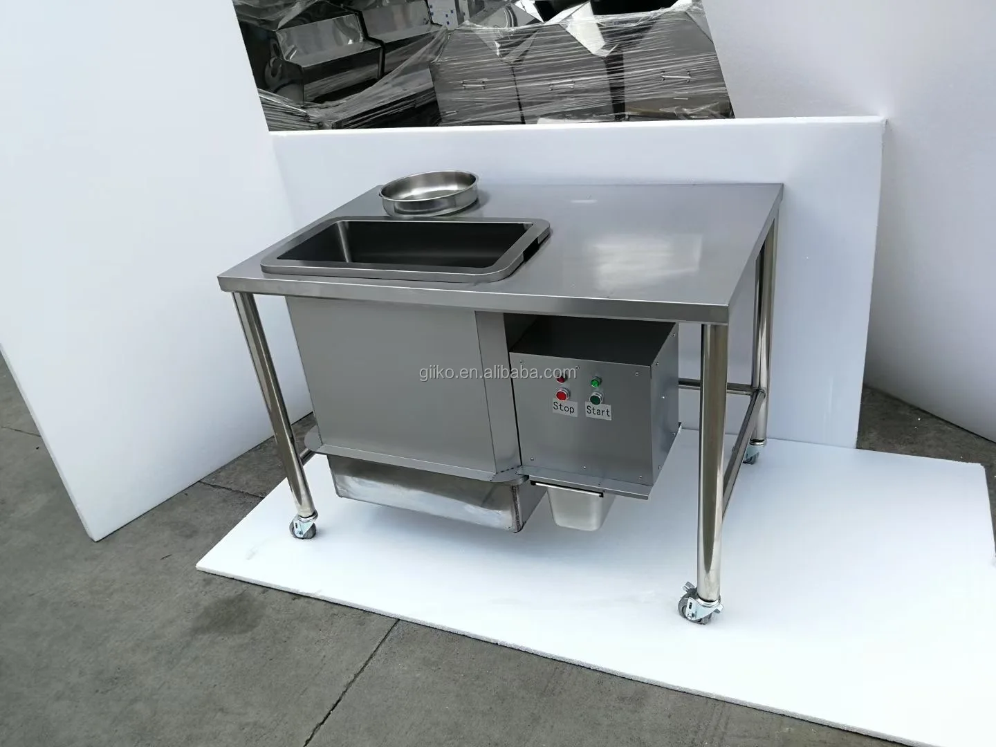 Electric Breading Table Stainless Steel Kitchen Work Station Fast Food ...
