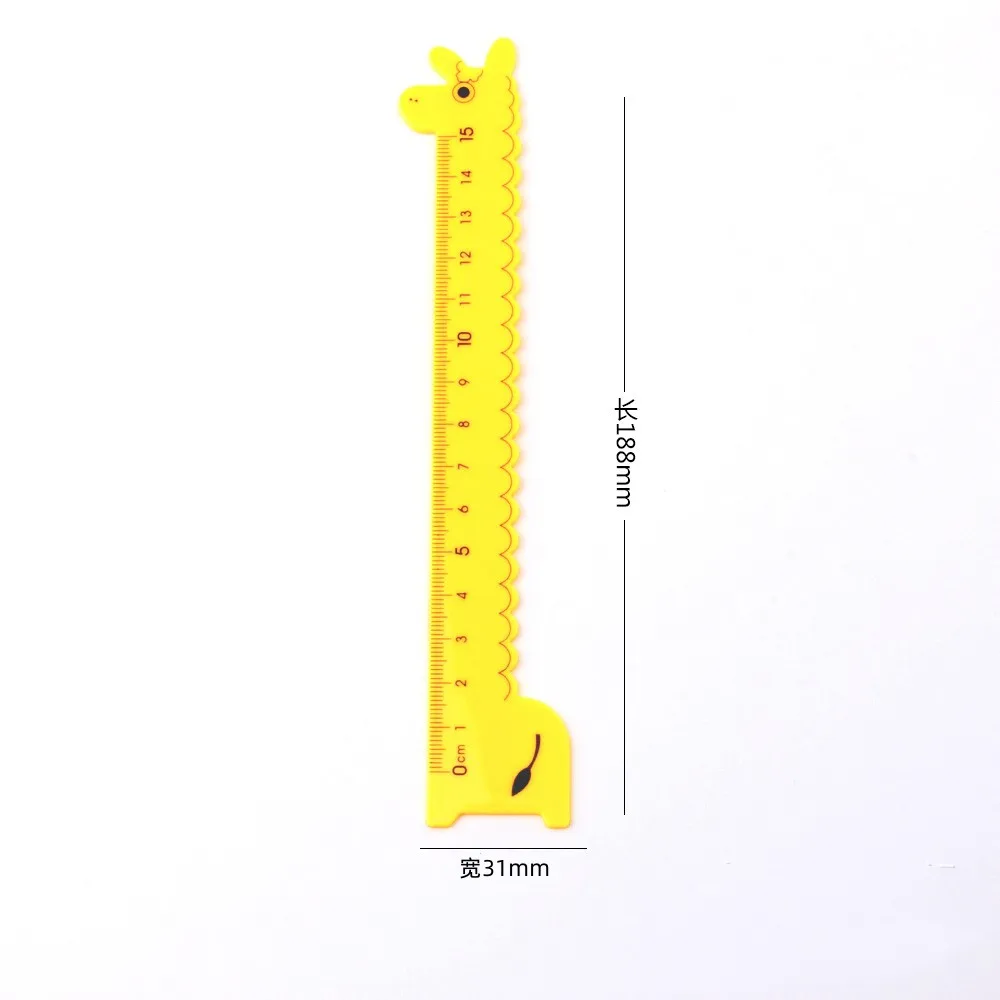 Cute Animal Shape Cartoon Plastic Acrylic Straight Ruler School ...