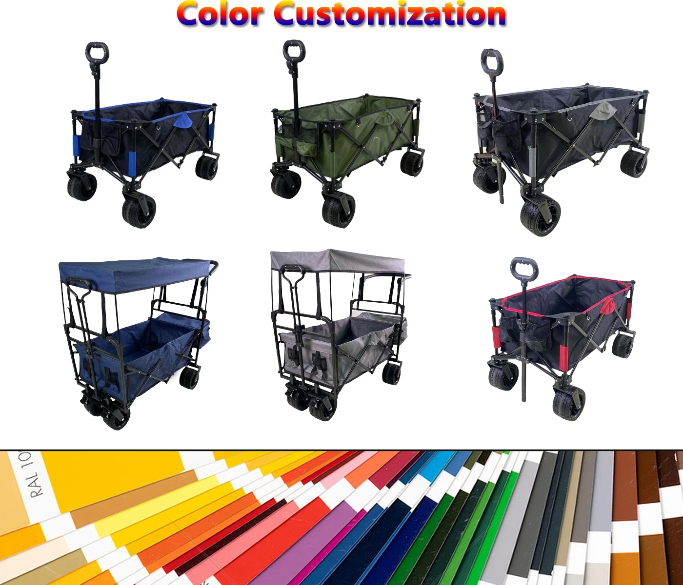 All Terrain Big Wheels Sand Beach Camping Outdoor Shopping Hand Pull ...