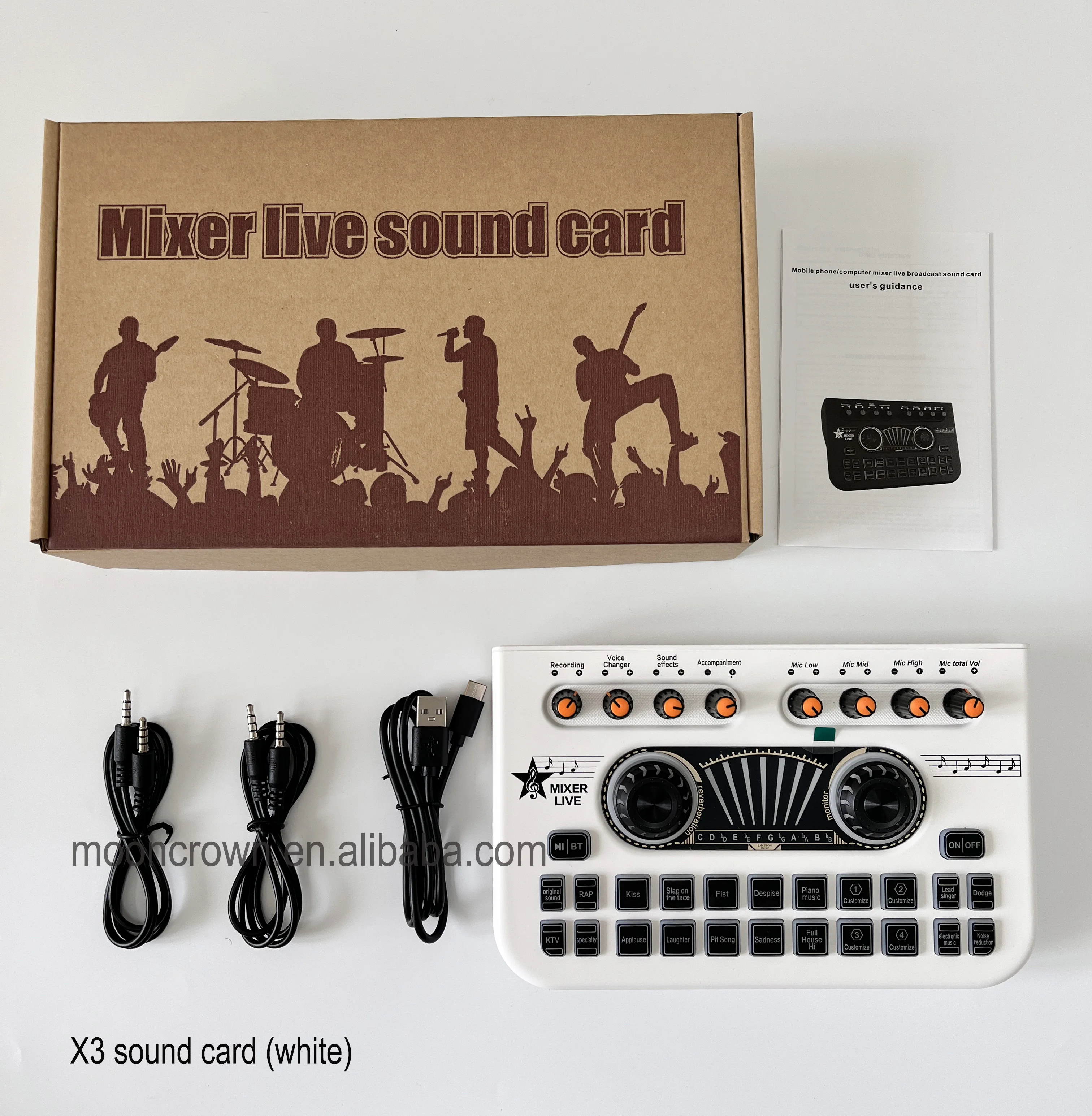 USB X3 Mixer Professional Studio Condenser Mic Podcast Gear