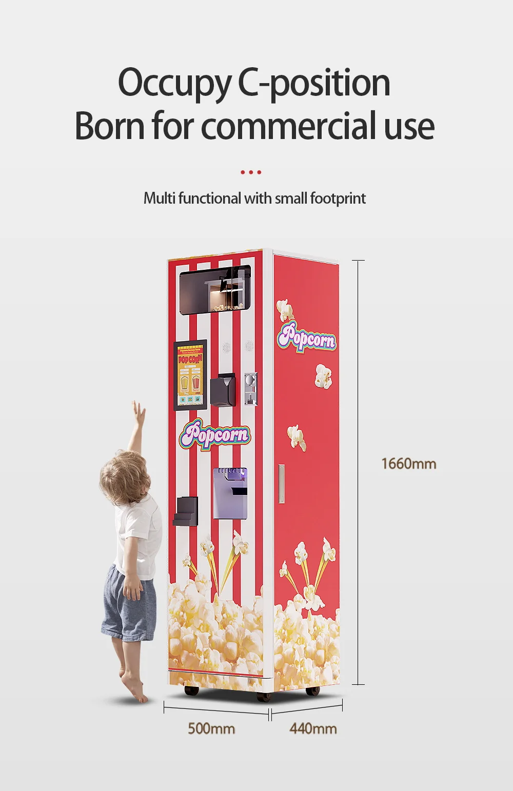 Snack Food Vending Machine Pop Corn For Sale Automatic Intelligent ...
