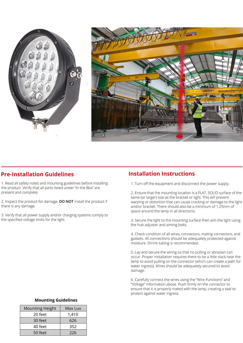 Overhead Crane Safety Led Over Head Crane Safety Light Warning Light ...