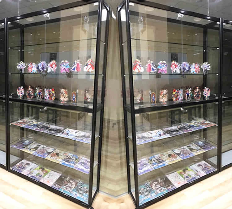 Customized Retail Store Aluminum Alloy Glass Sliding Door Display Full ...